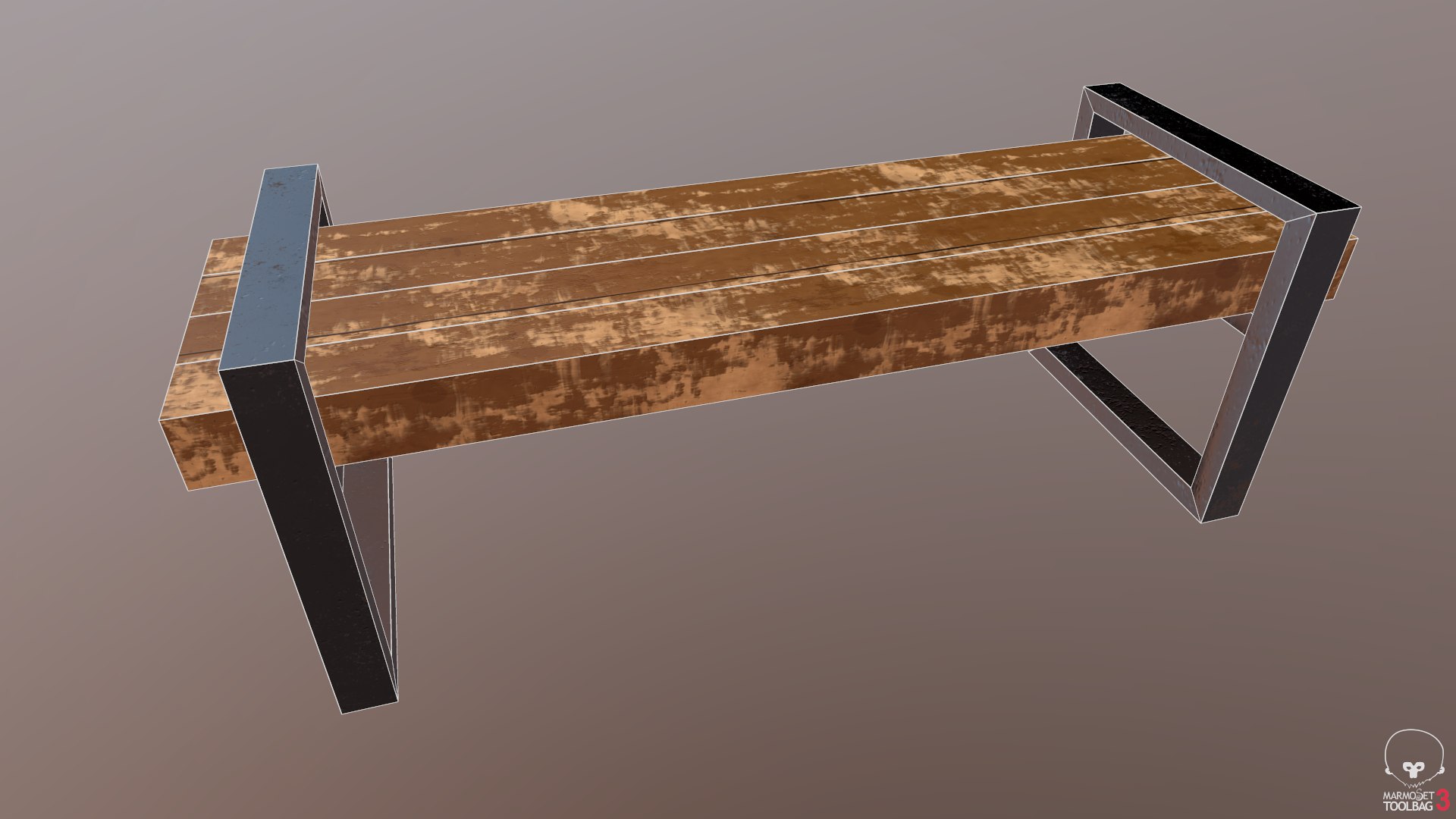 3D Bench Metallic Model - TurboSquid 1487299