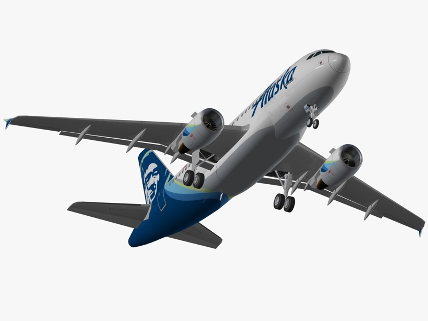 3D Airbus Alaska Airlines A319 Model - TurboSquid 1370303