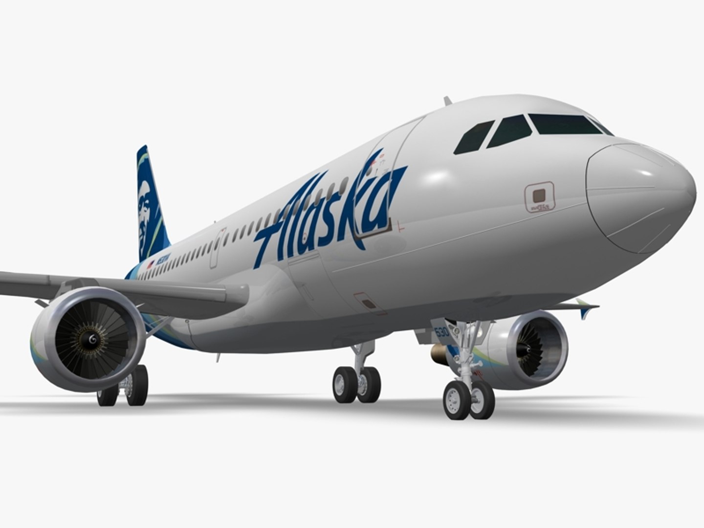 3D Airbus Alaska Airlines A319 Model - TurboSquid 1370303