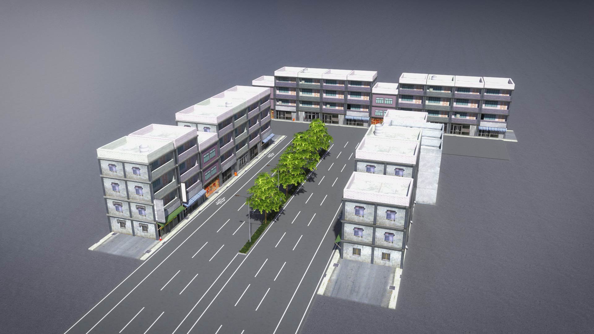 3D Suburbs Street 002 Model - TurboSquid 2332648