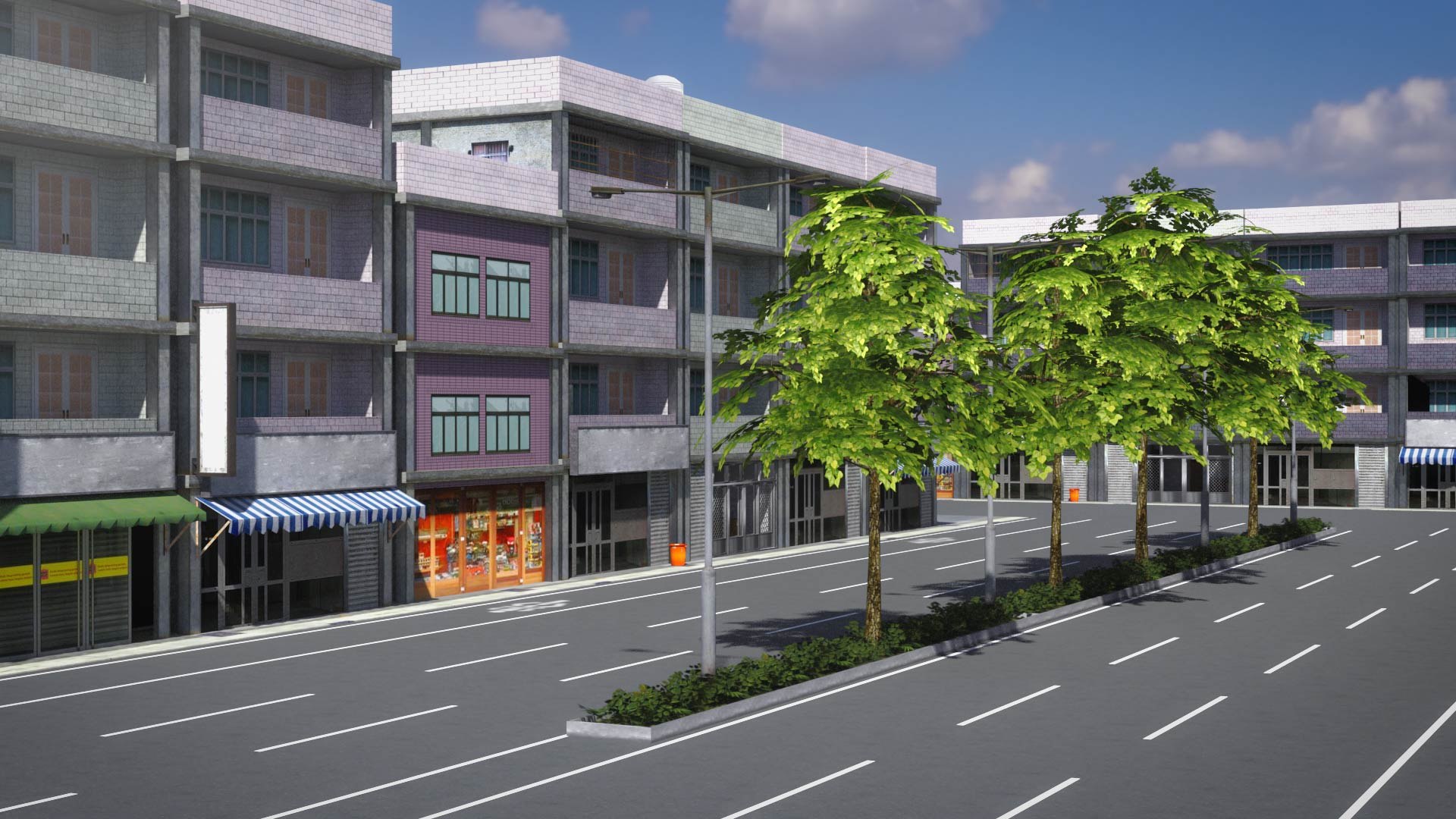 3D Suburbs Street 002 Model - TurboSquid 2332648