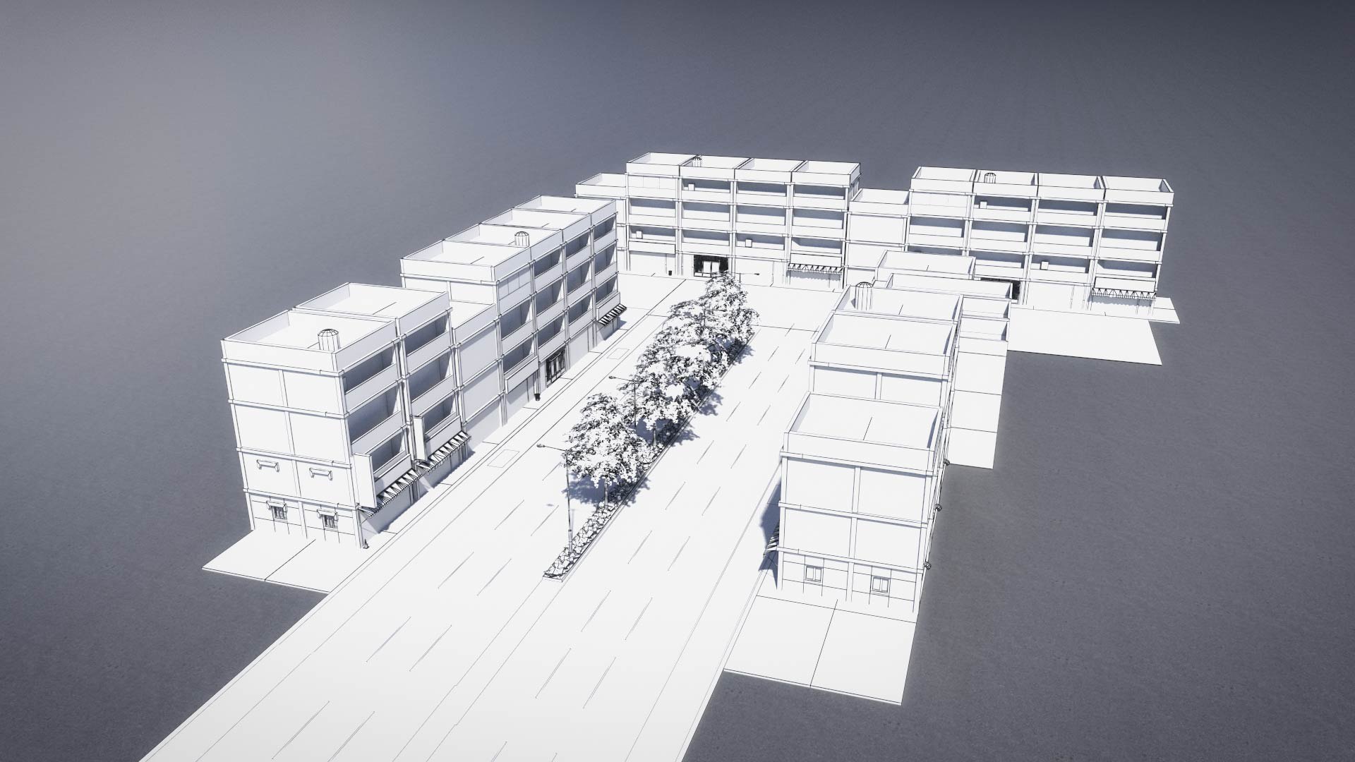 3D Suburbs Street 002 Model - TurboSquid 2332648