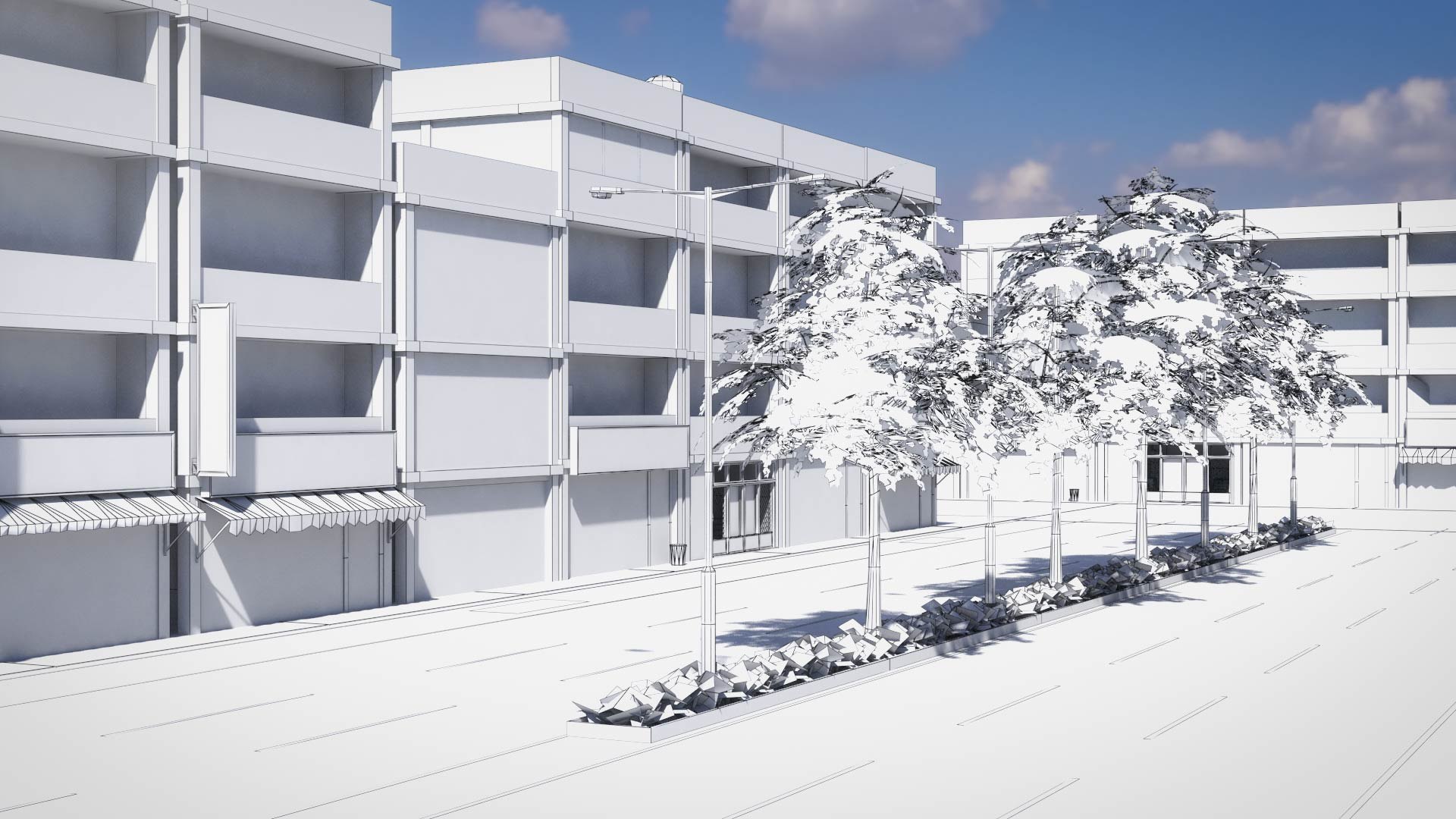 3D Suburbs Street 002 Model - TurboSquid 2332648