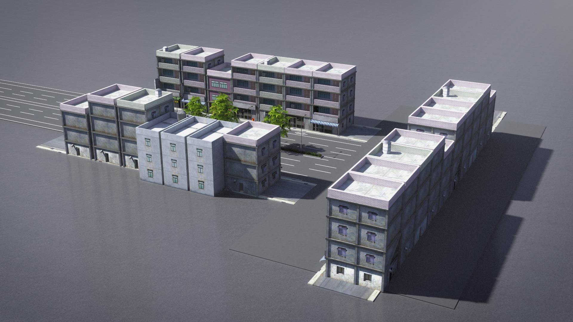 3D Suburbs Street 002 Model - TurboSquid 2332648