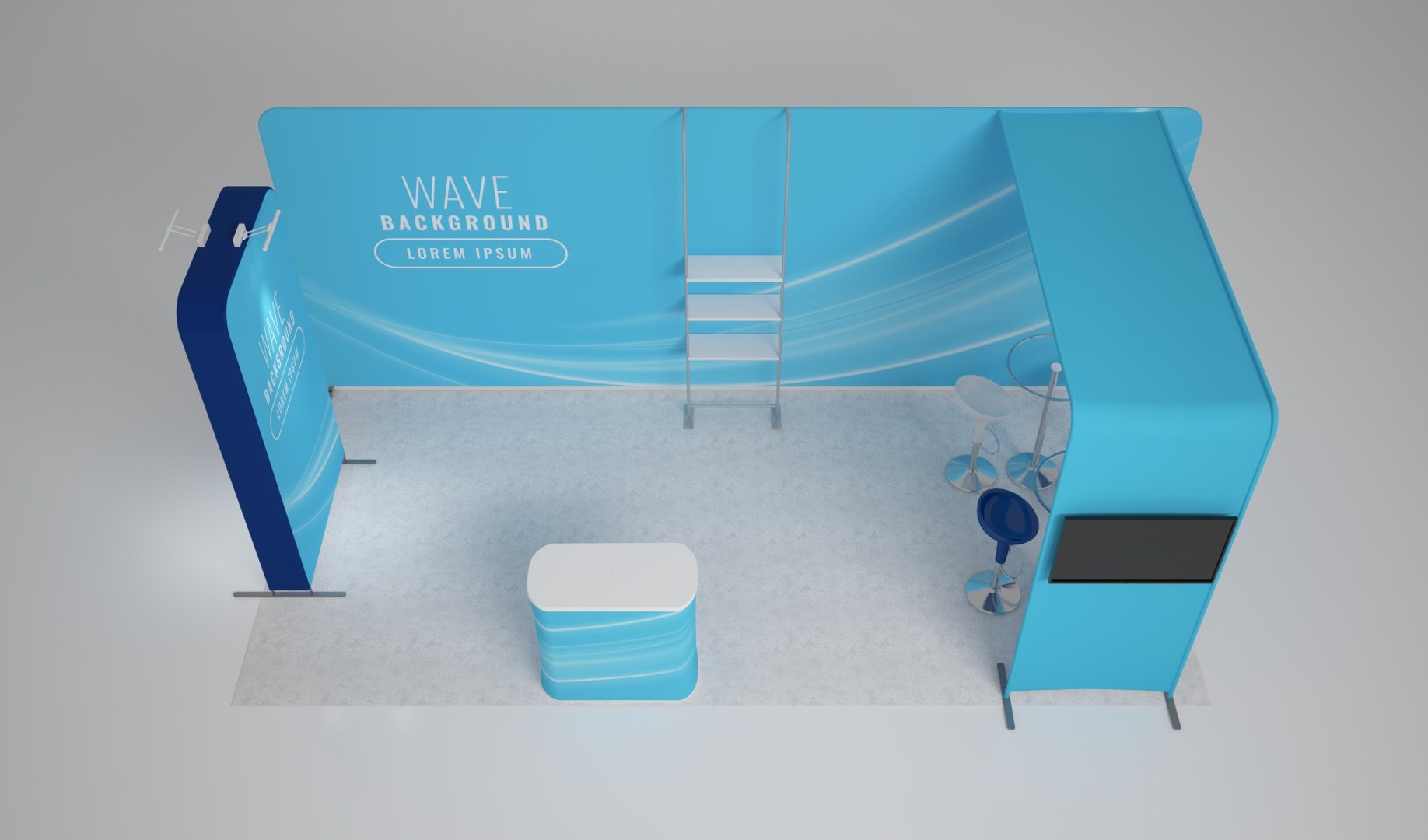 3D Modular Exhibition Stand - TurboSquid 1620485