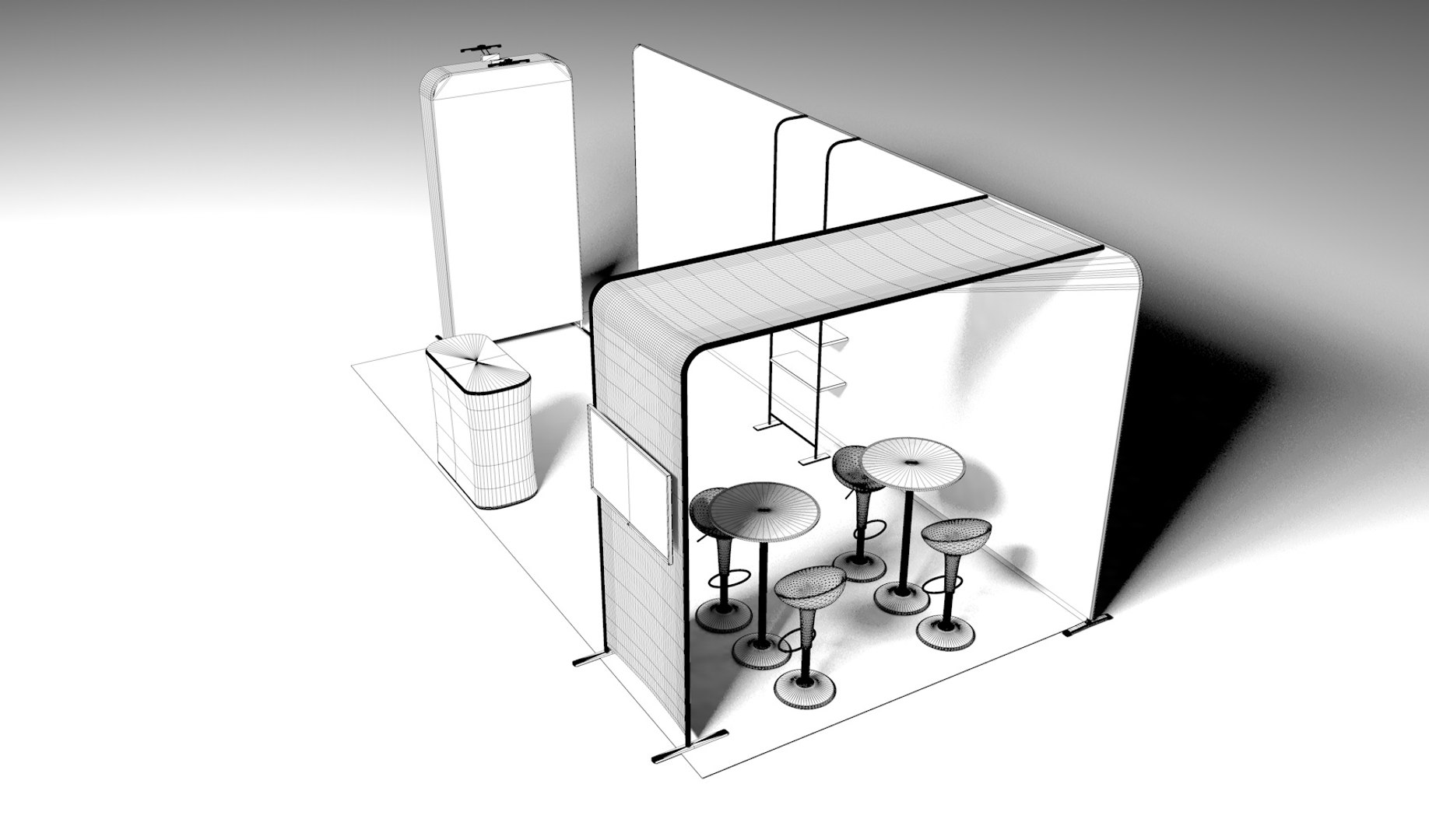 3D Modular Exhibition Stand - TurboSquid 1620485