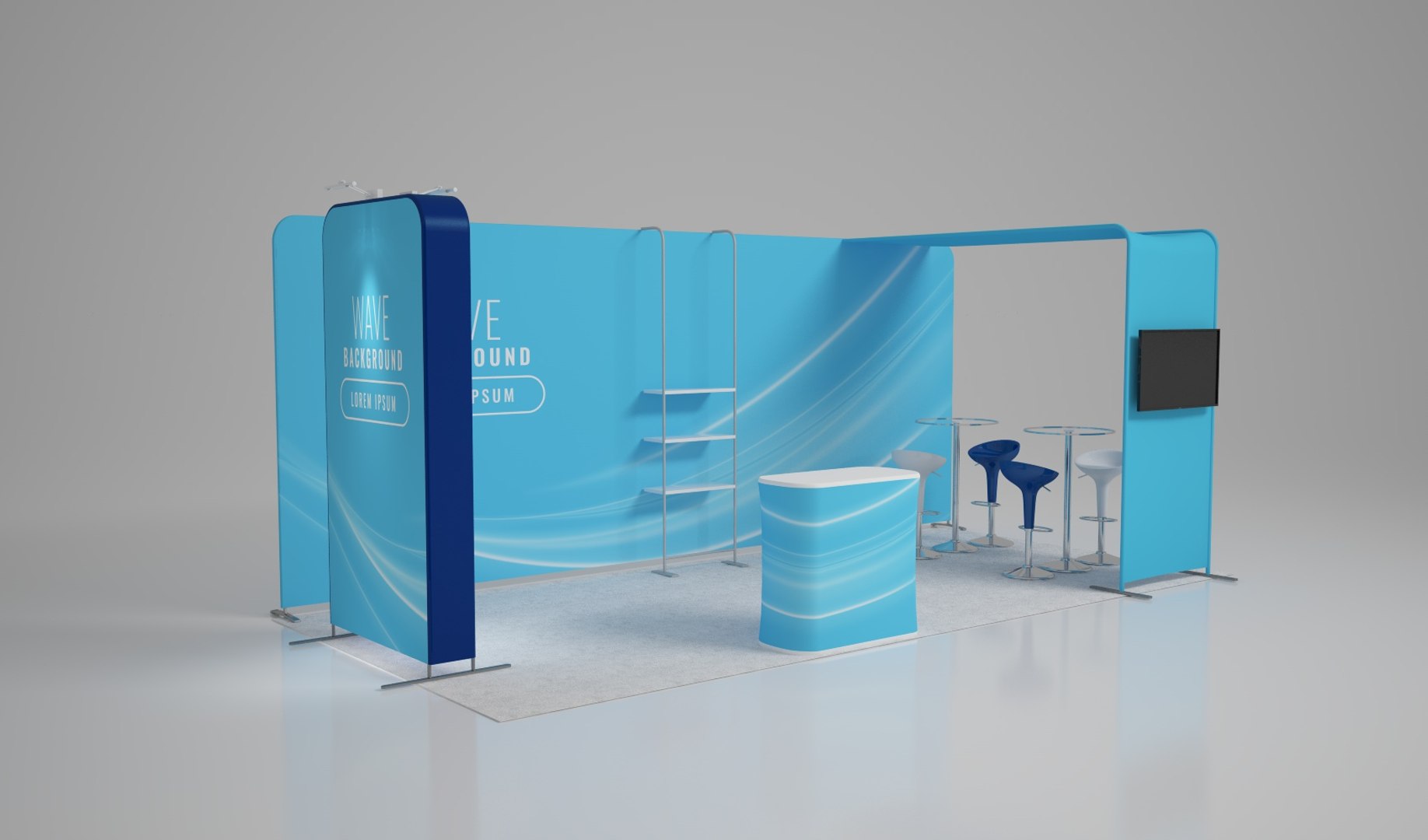 3D Modular Exhibition Stand - TurboSquid 1620485