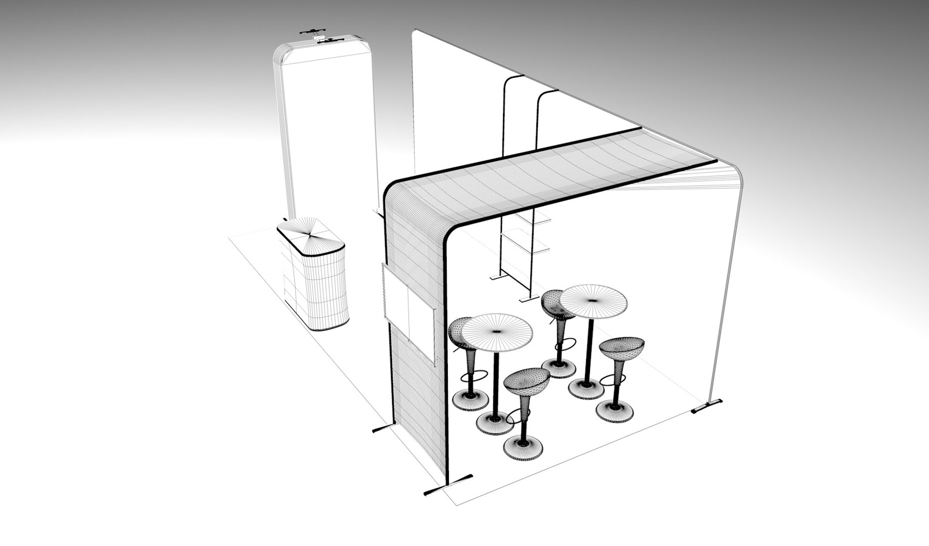 3D Modular Exhibition Stand - TurboSquid 1620485