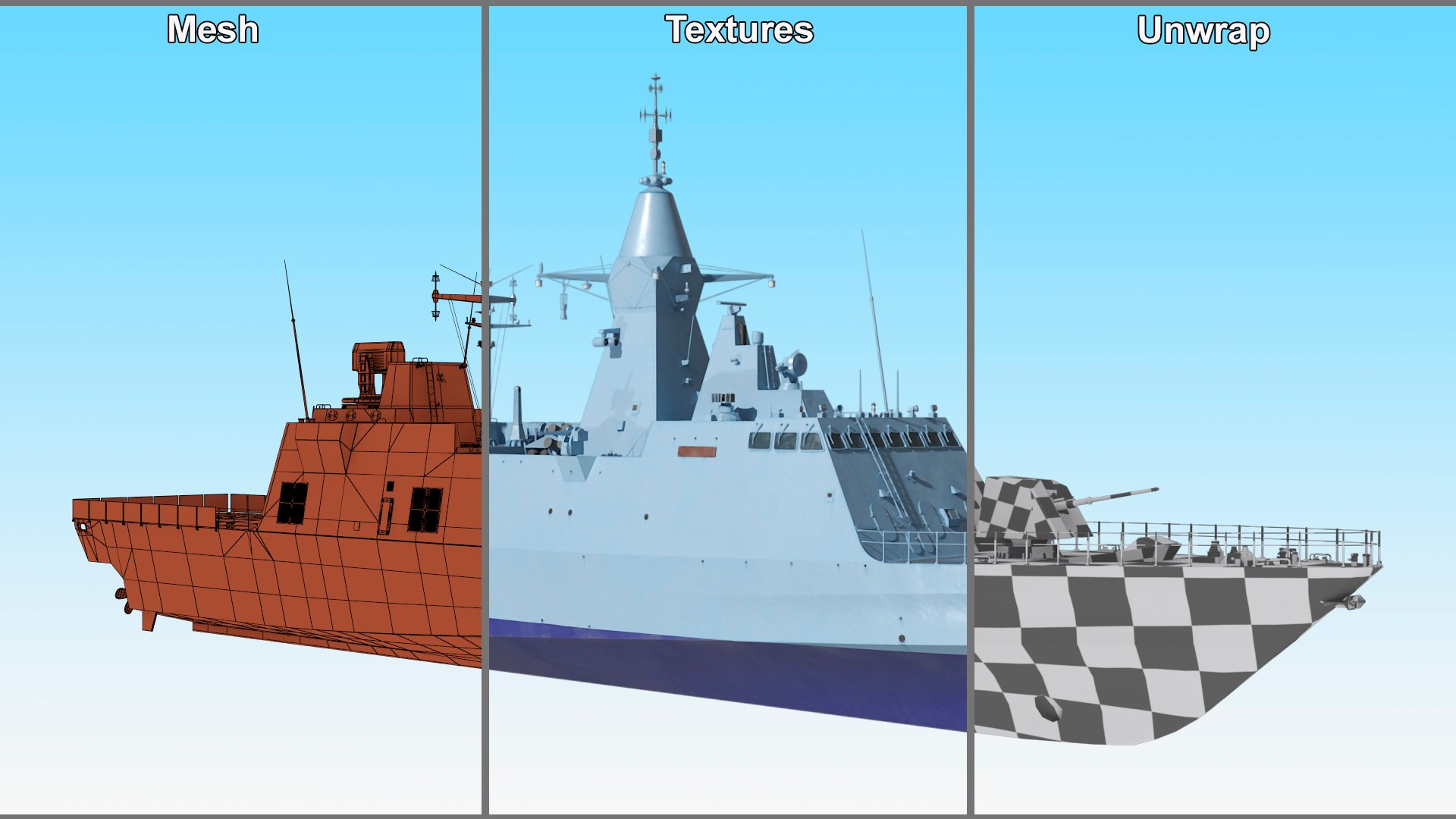 Combat Ship Class Corvette Navy Rigged 3D - TurboSquid 2328638