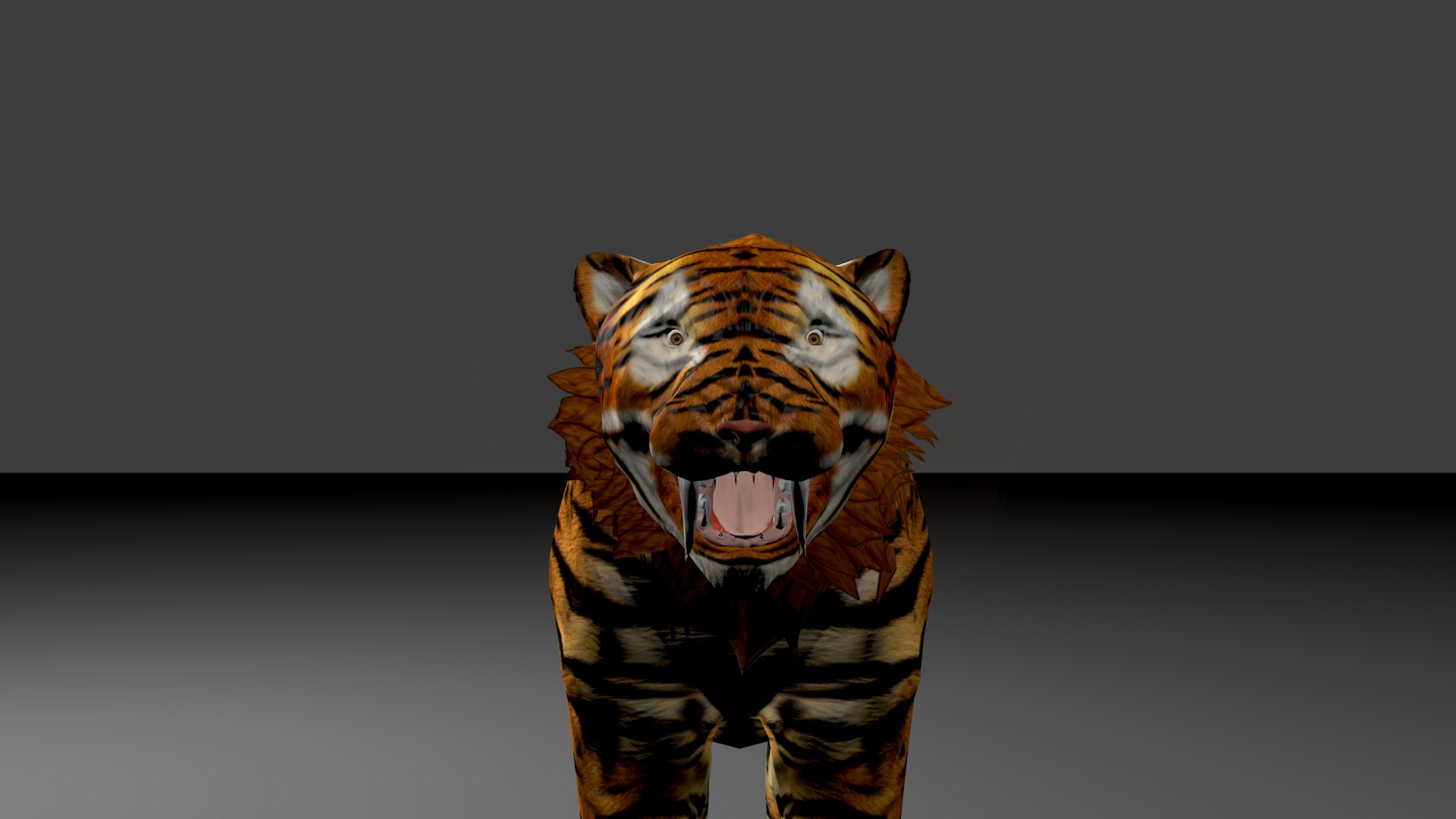 3d saber cat model