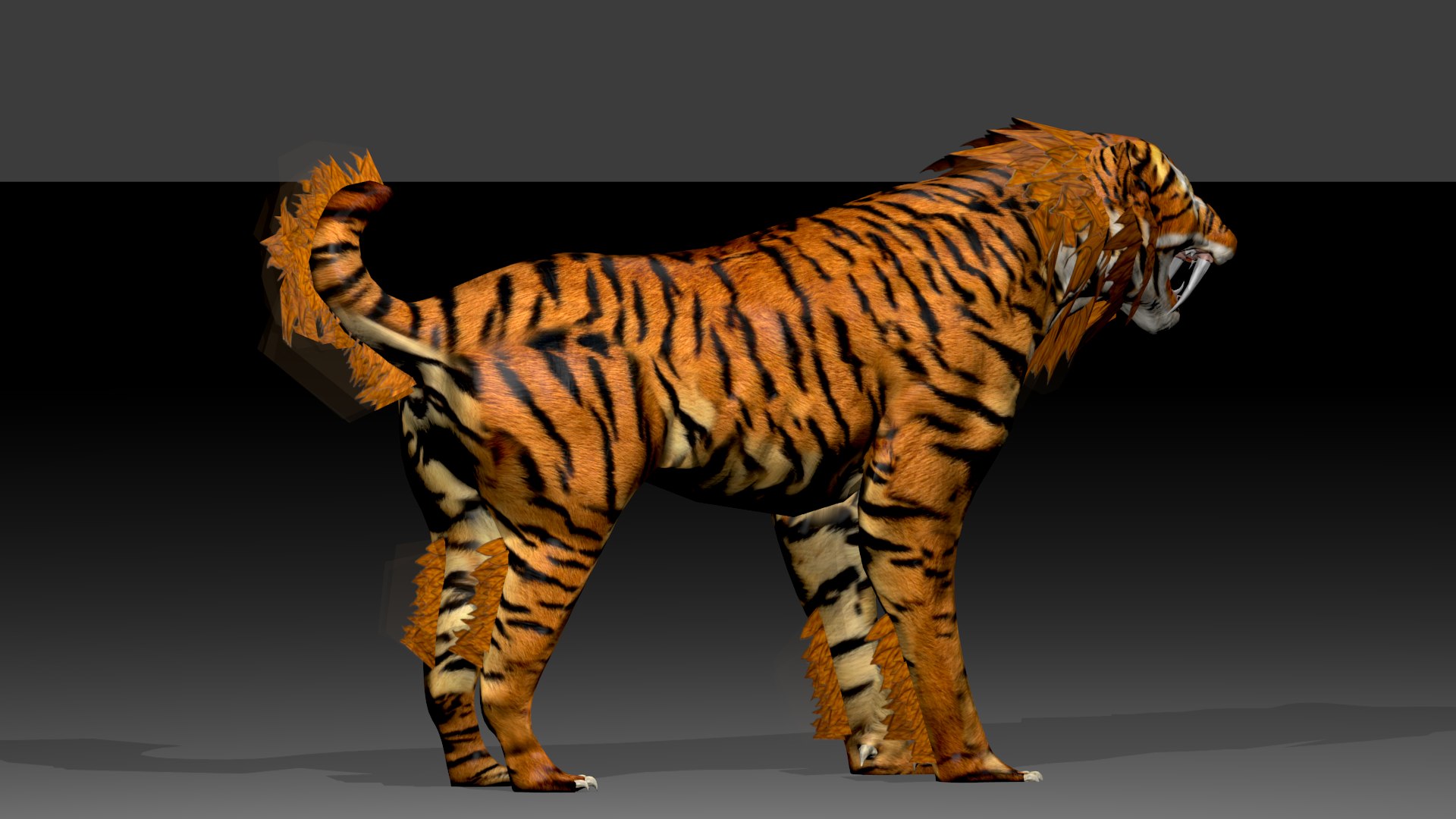 3d saber cat model
