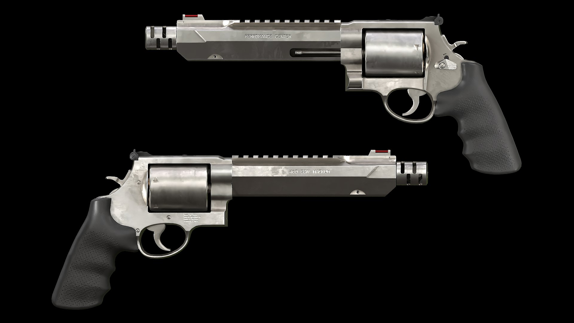 3D Smith And Wesson 460XVR HI VIZ Model - TurboSquid 2152127