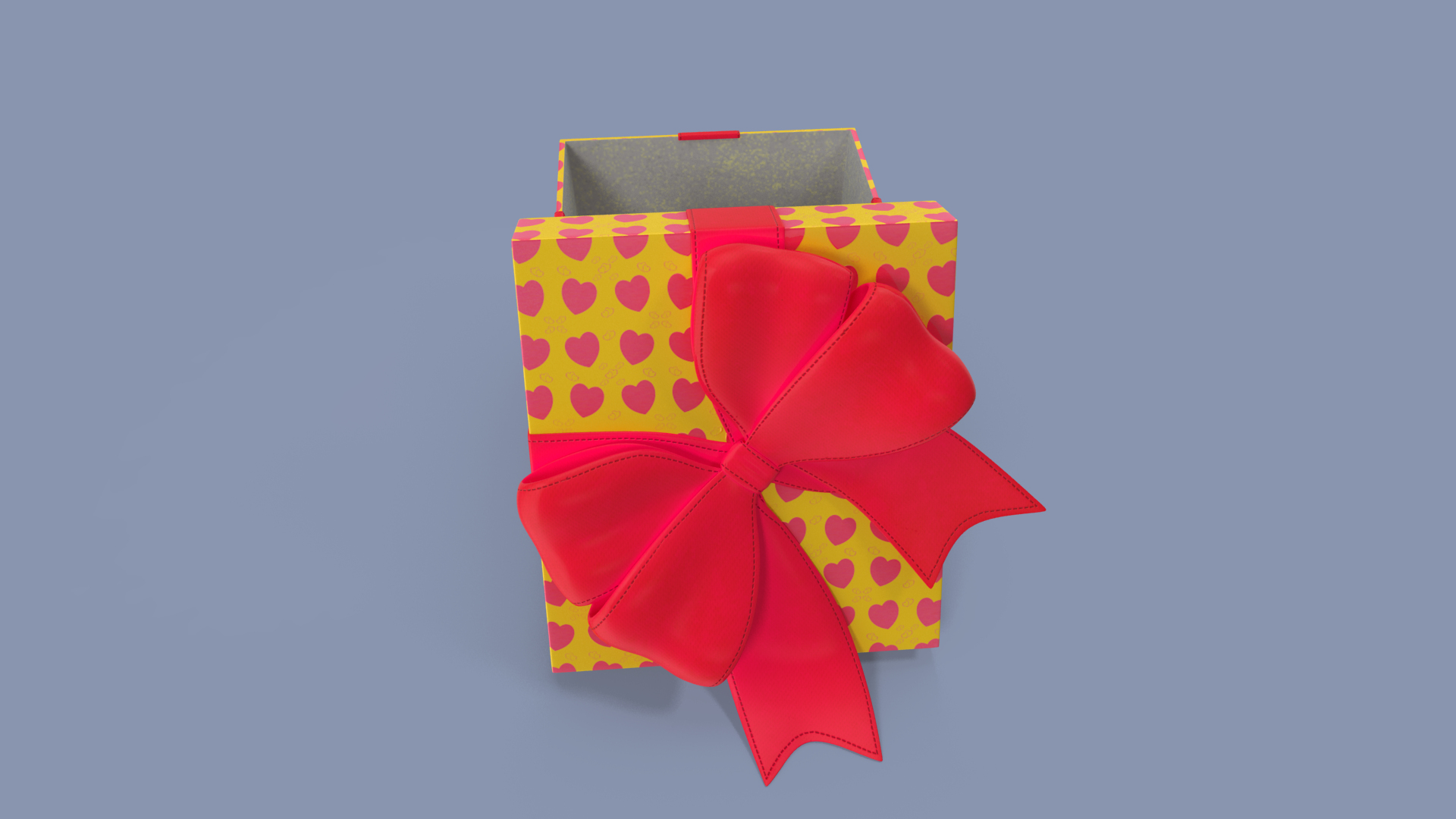 3D Gift Box Cube Yellow Open - TurboSquid 1745821