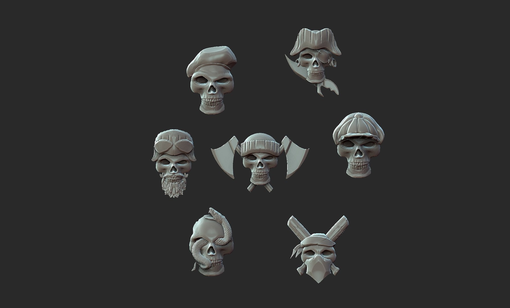 7 Skulls 3D Model - TurboSquid 2219867