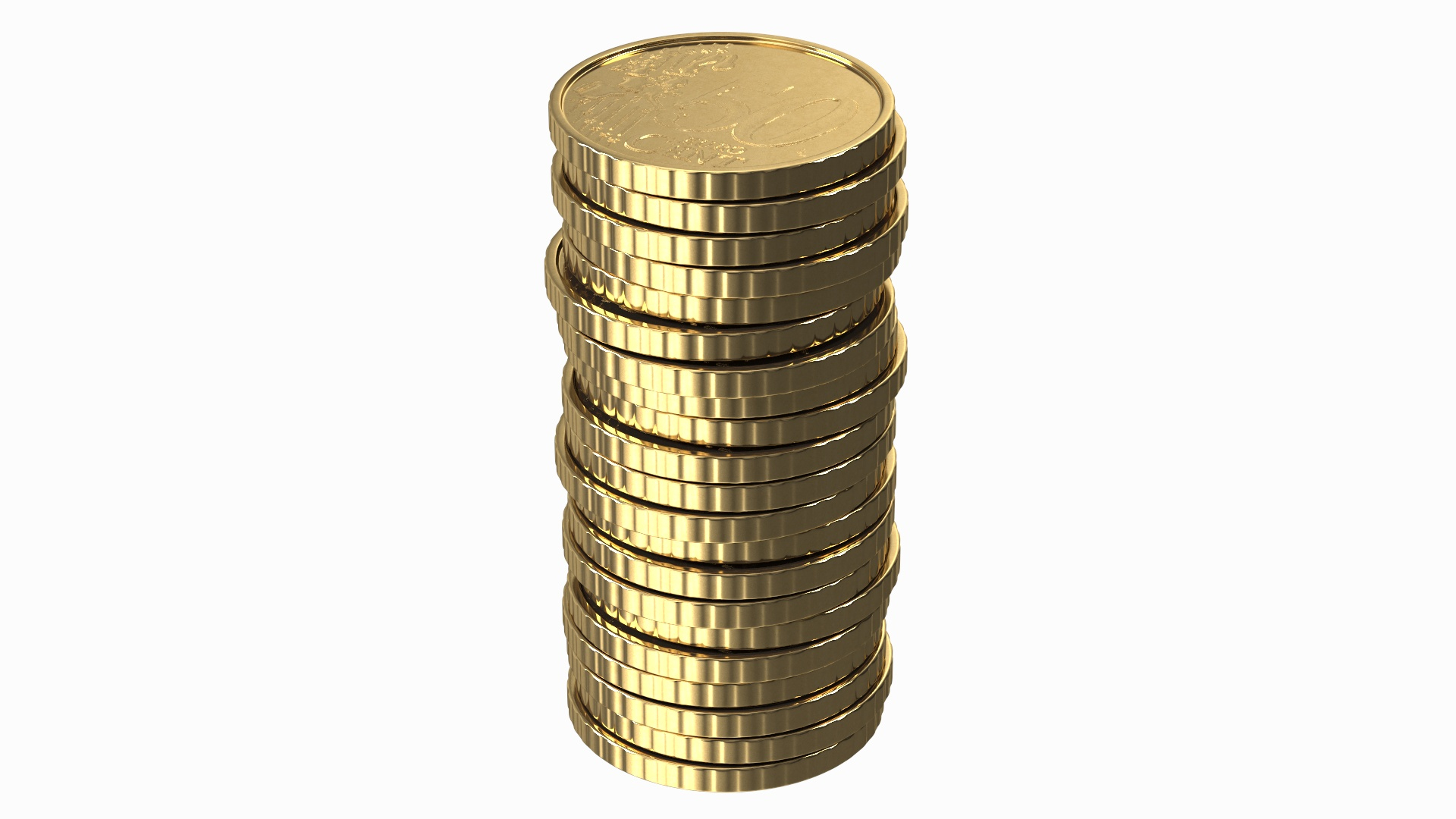 Golden Coins Stack 3D - TurboSquid 2071212