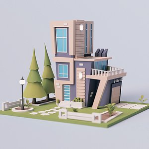 Cartoon Modern House 04 3D Model - TurboSquid 1893227