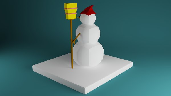 LOW POLY SNOWMAN 3D model - TurboSquid 1991535
