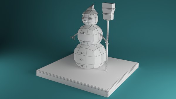LOW POLY SNOWMAN 3D model - TurboSquid 1991535