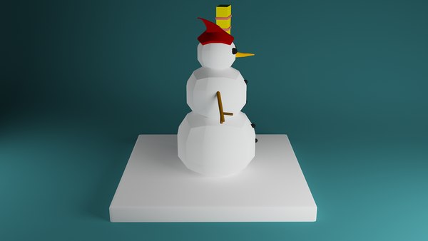LOW POLY SNOWMAN 3D model - TurboSquid 1991535