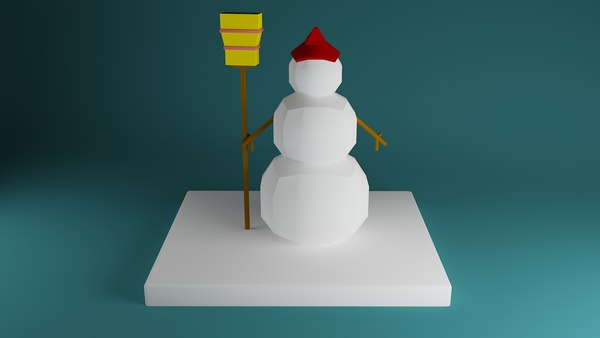 LOW POLY SNOWMAN 3D model - TurboSquid 1991535