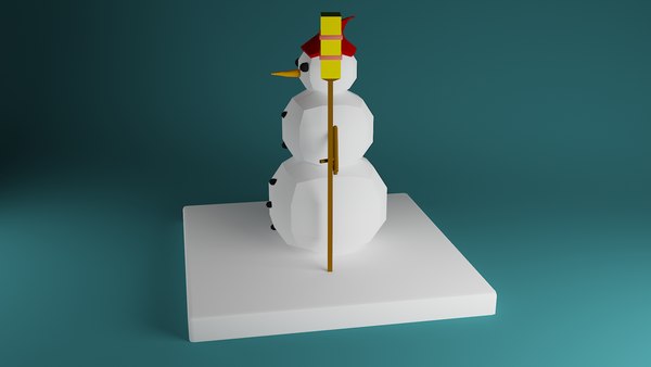 LOW POLY SNOWMAN 3D model - TurboSquid 1991535