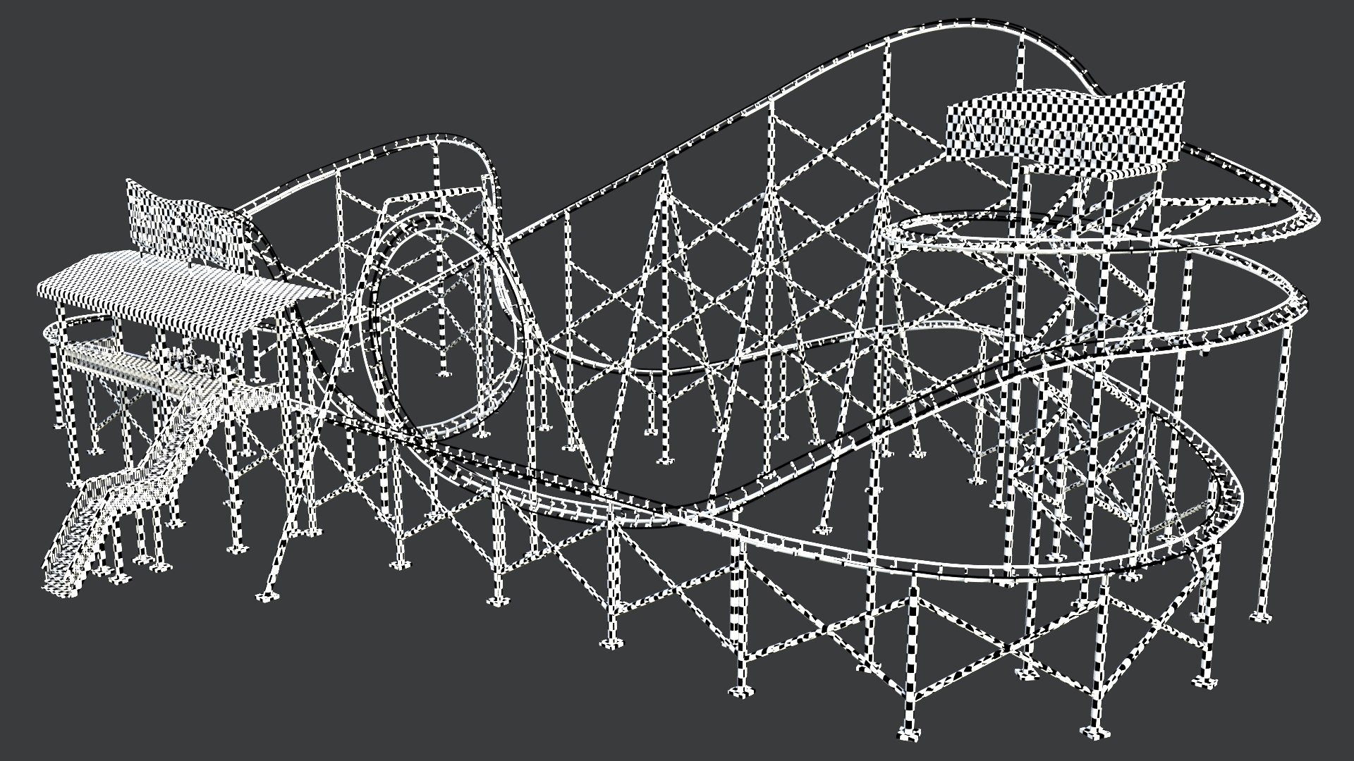 3D Model Rollercoaster - TurboSquid 1950444