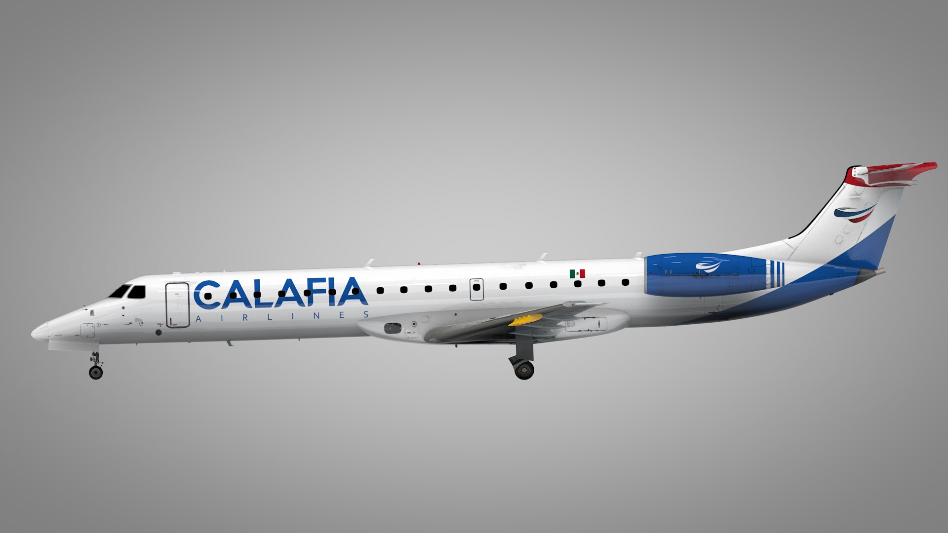 3D CALAFIA AIRLINES EMBRAER ERJ 145 L1359 - TurboSquid 1728051