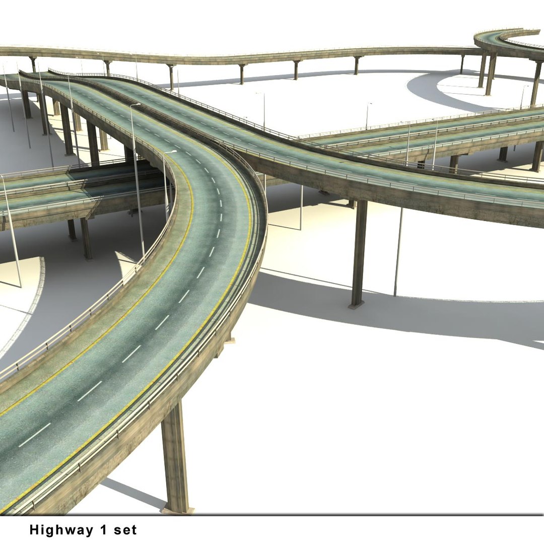 Highways Collections Bridges Overpass 3d Max