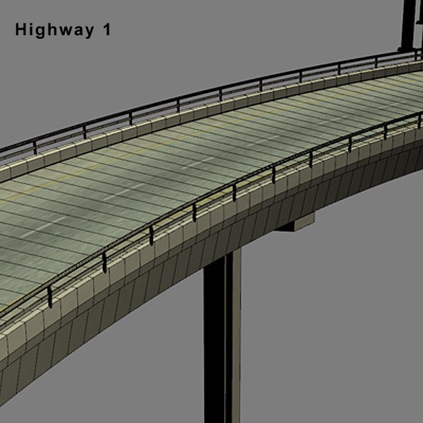 highways collections bridges overpass 3d max
