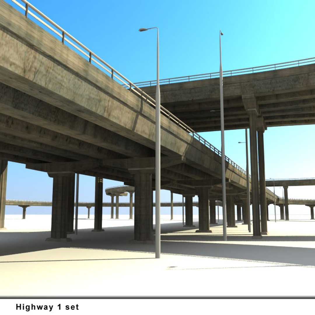 Highways Collections Bridges Overpass 3d Max