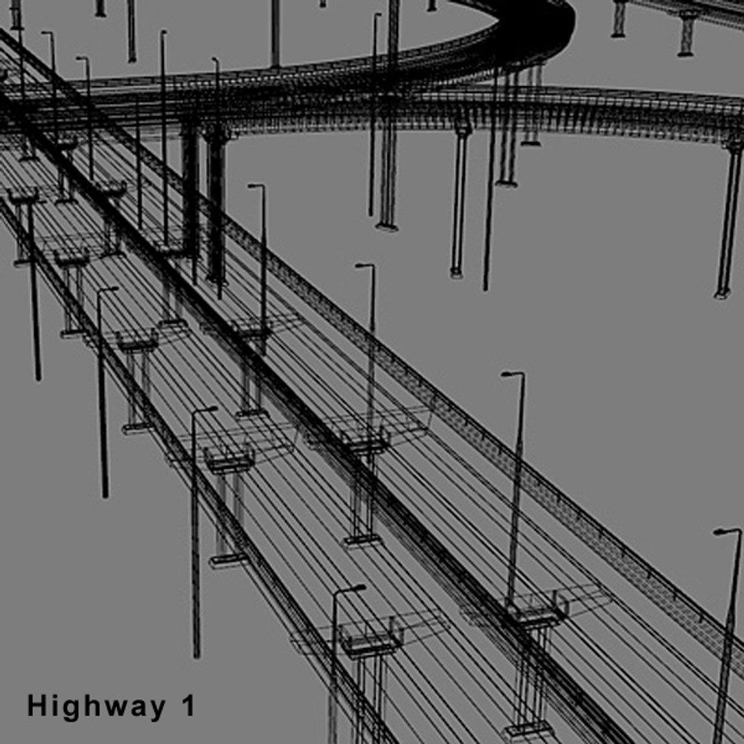 Highways Collections Bridges Overpass 3d Max