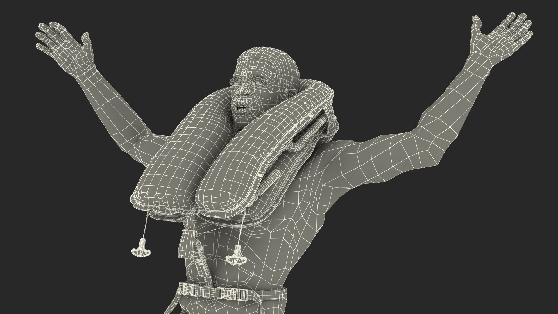 3D Drowning Man In A Life Jacket Model - TurboSquid 2314695