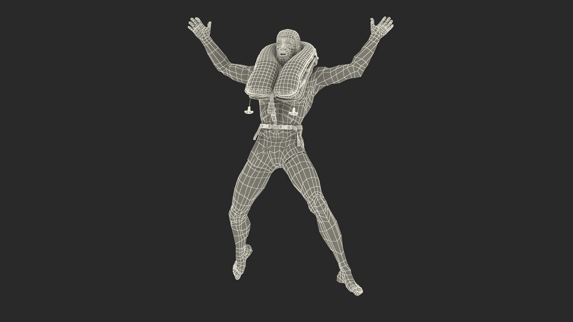 3D Drowning Man In A Life Jacket Model - TurboSquid 2314695