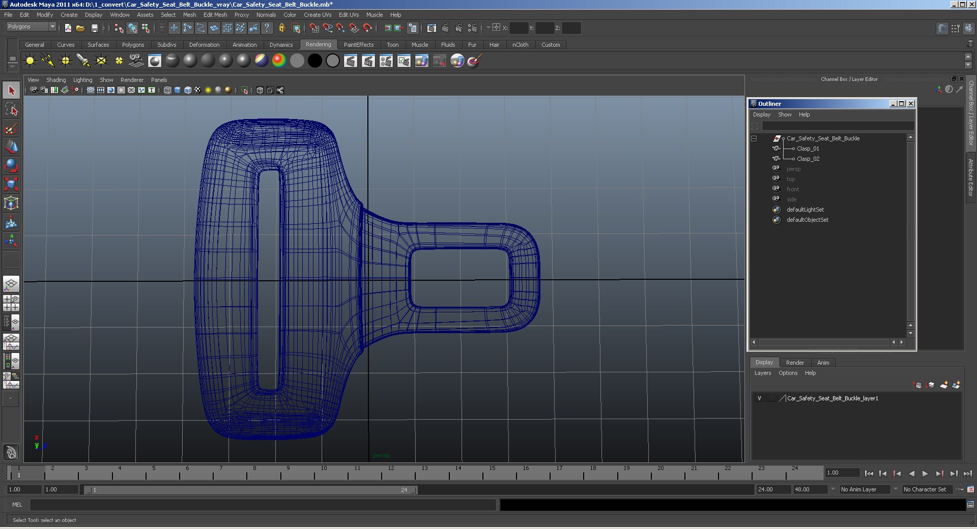 3D Car Safety Seat Belt Model - TurboSquid 1277004