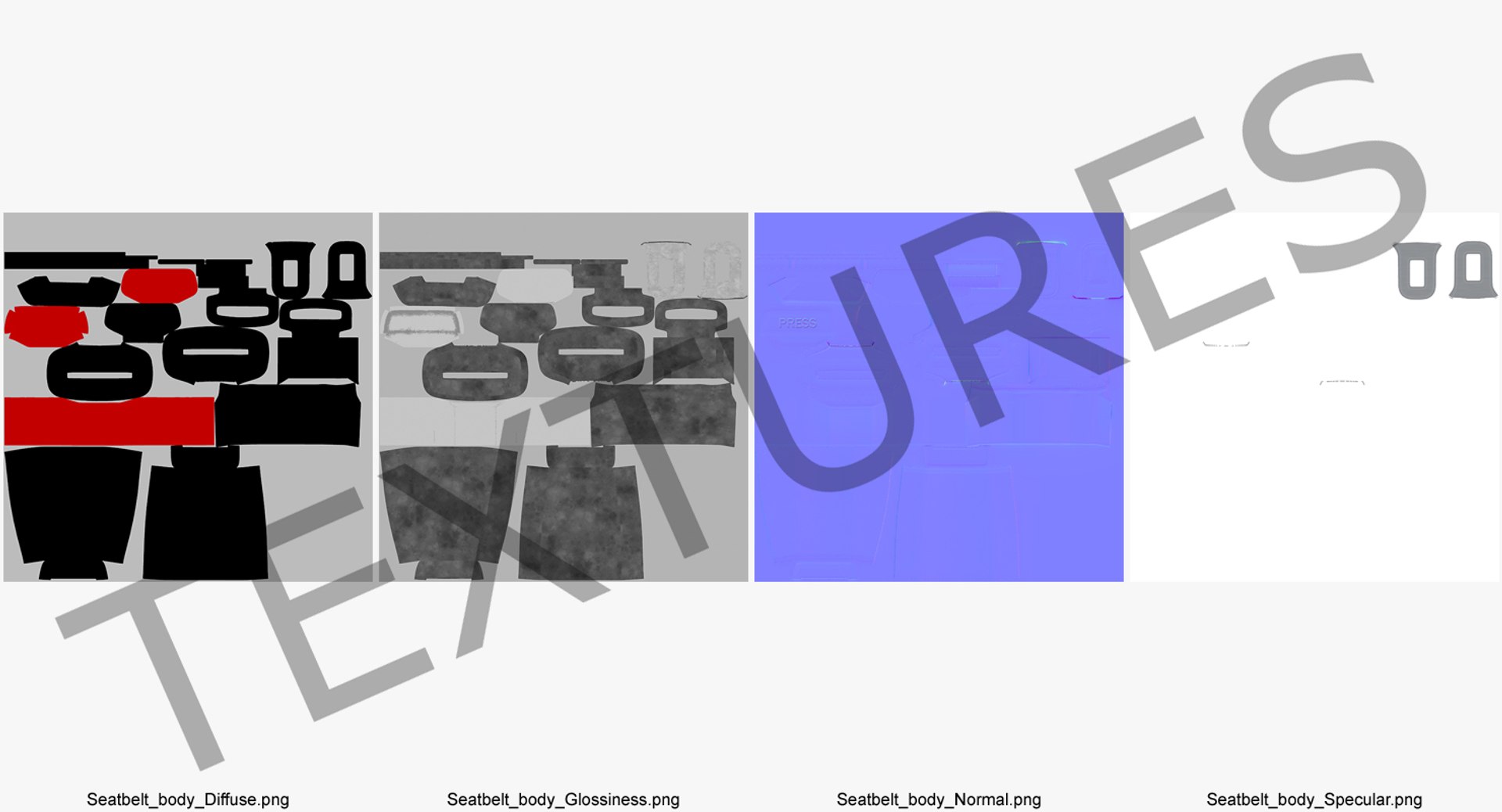 3D Car Safety Seat Belt Model - TurboSquid 1277004