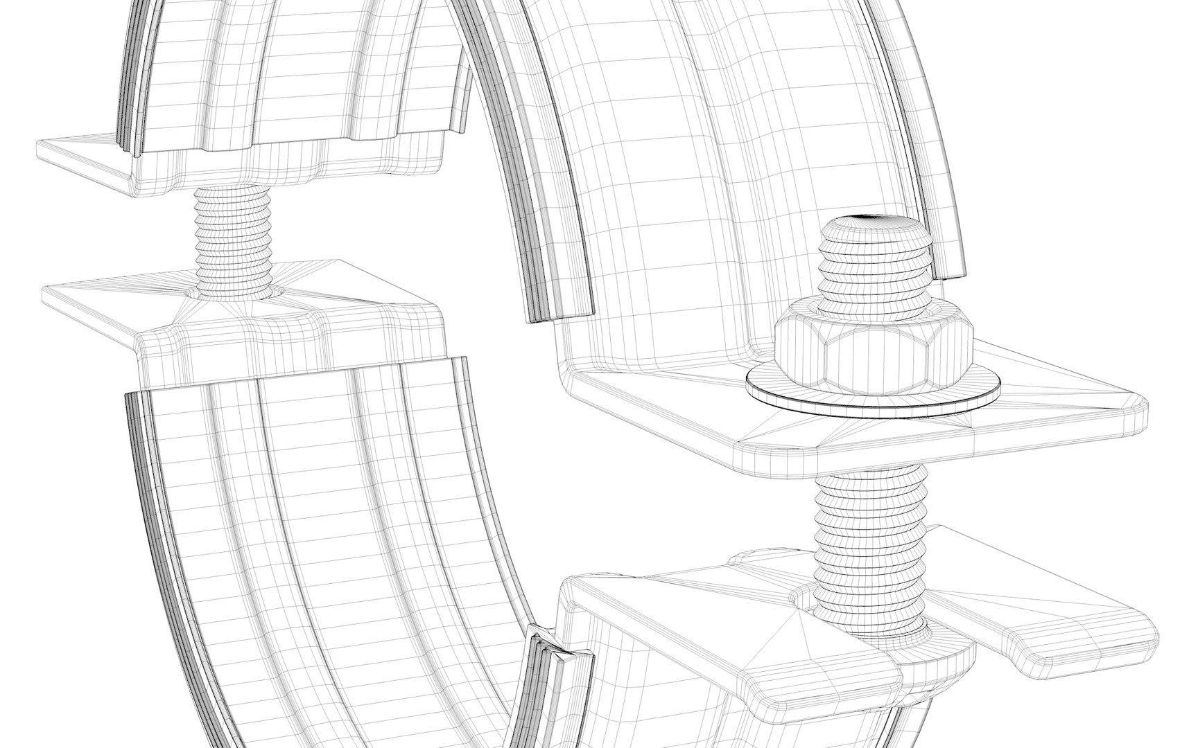 3D Pipe Clamp model - TurboSquid 1895796