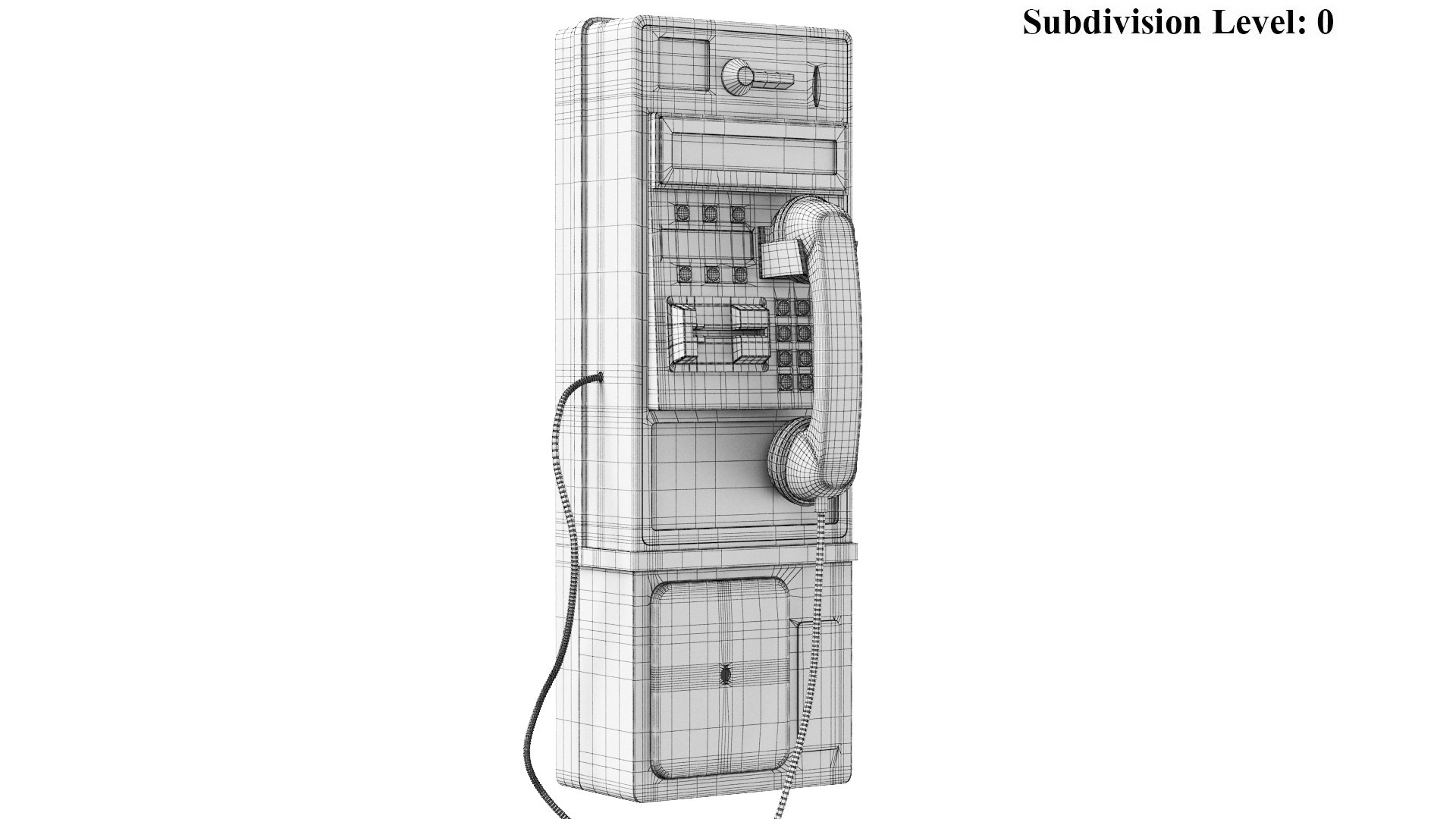 Detailed Public Phone 3D Model - TurboSquid 2223097
