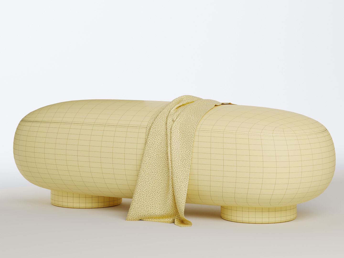 3D Munro Fabric Bench Model - TurboSquid 2340818