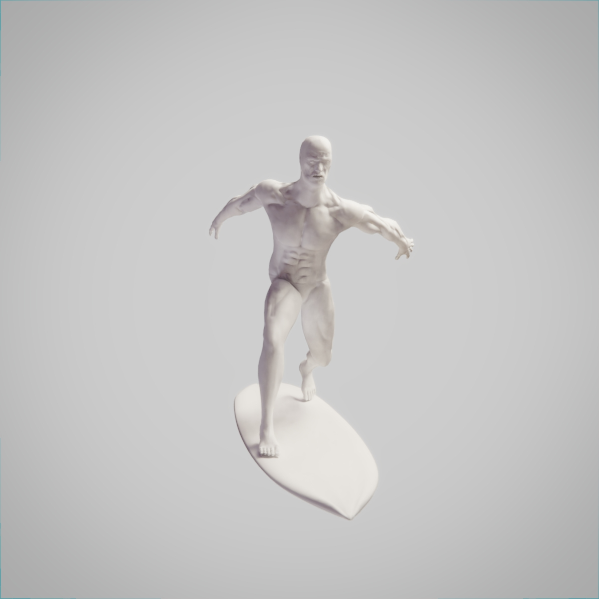 modelo 3d Surfista de plata (Rigged) - TurboSquid 1280876