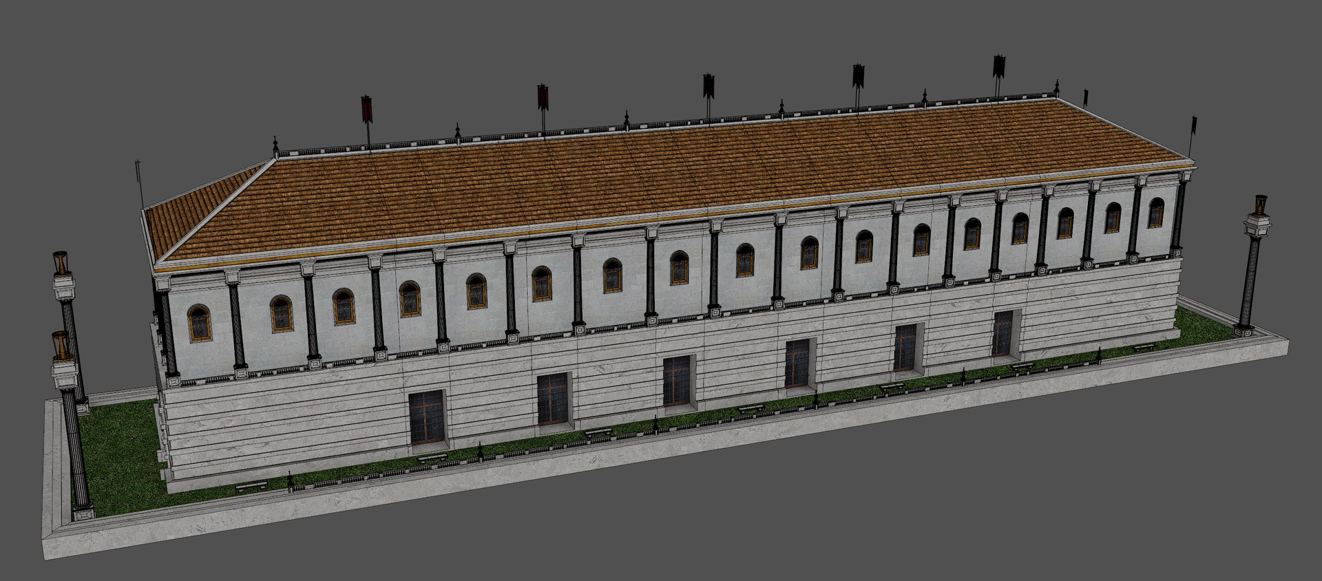 Roman Big Building 3D Model - TurboSquid 2290849