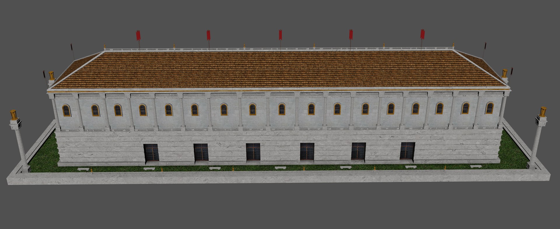 Roman Big Building 3D Model - TurboSquid 2290849
