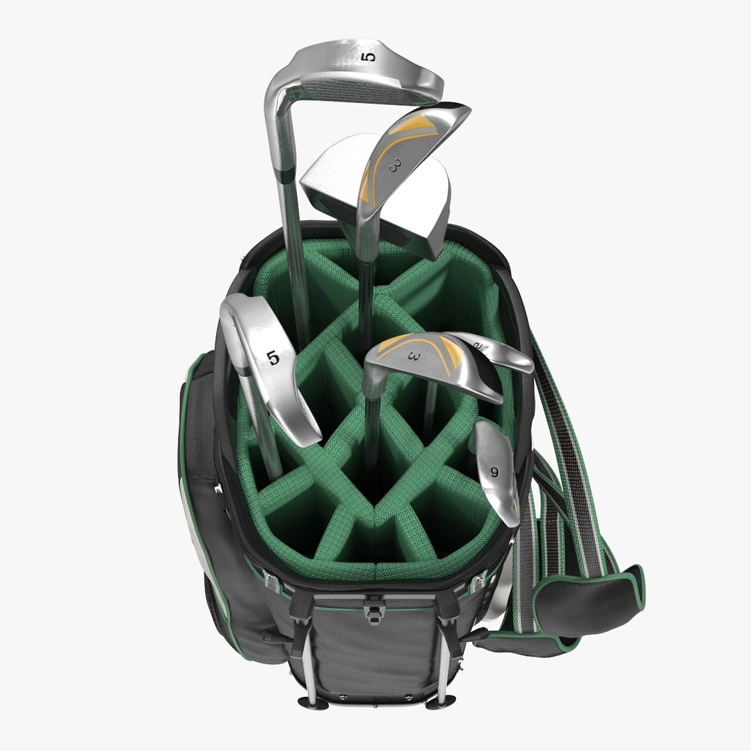 Golf Bag Clubs 3d Model