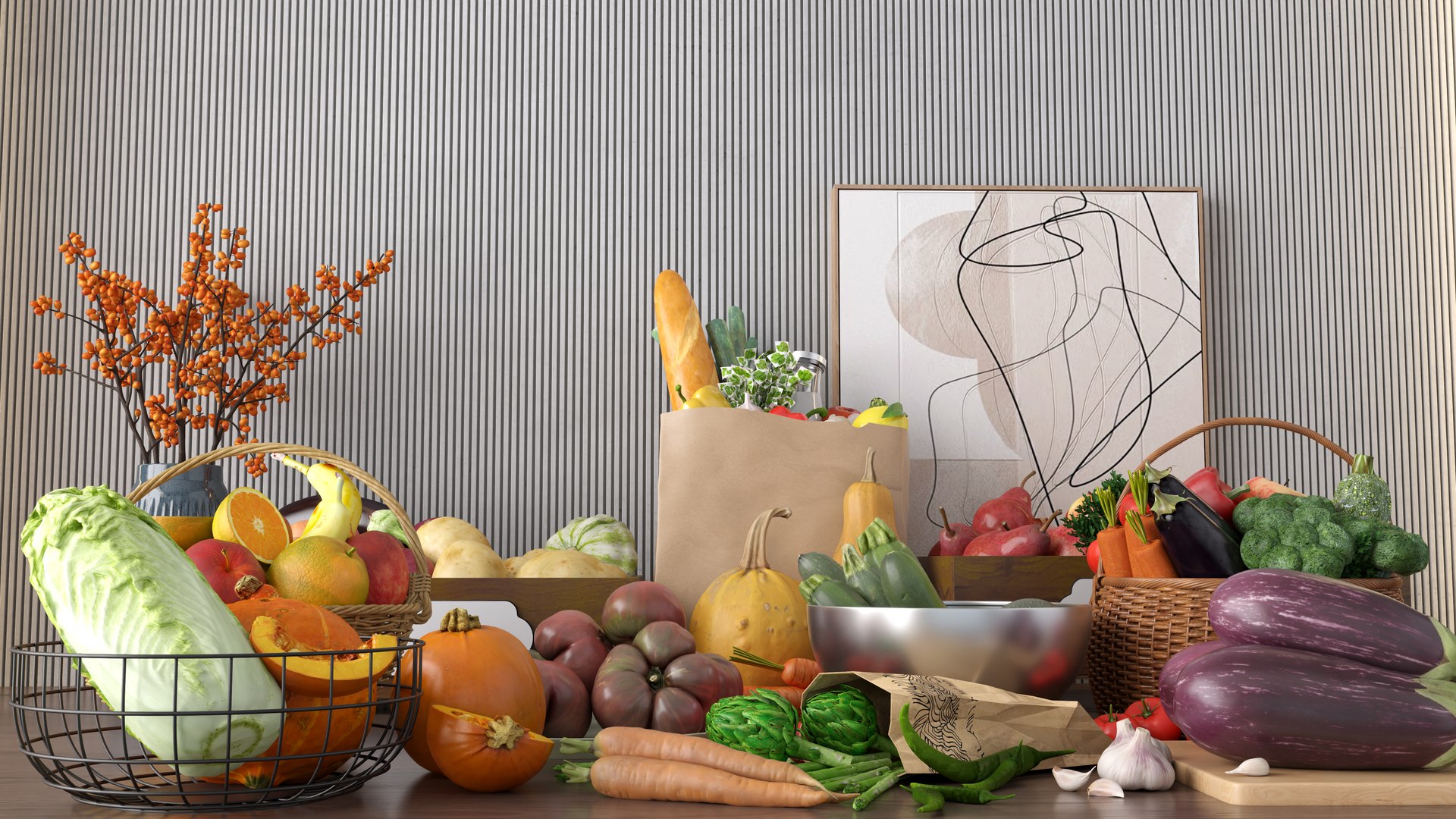 3D Fruits And Vegetables Model - TurboSquid 2111510