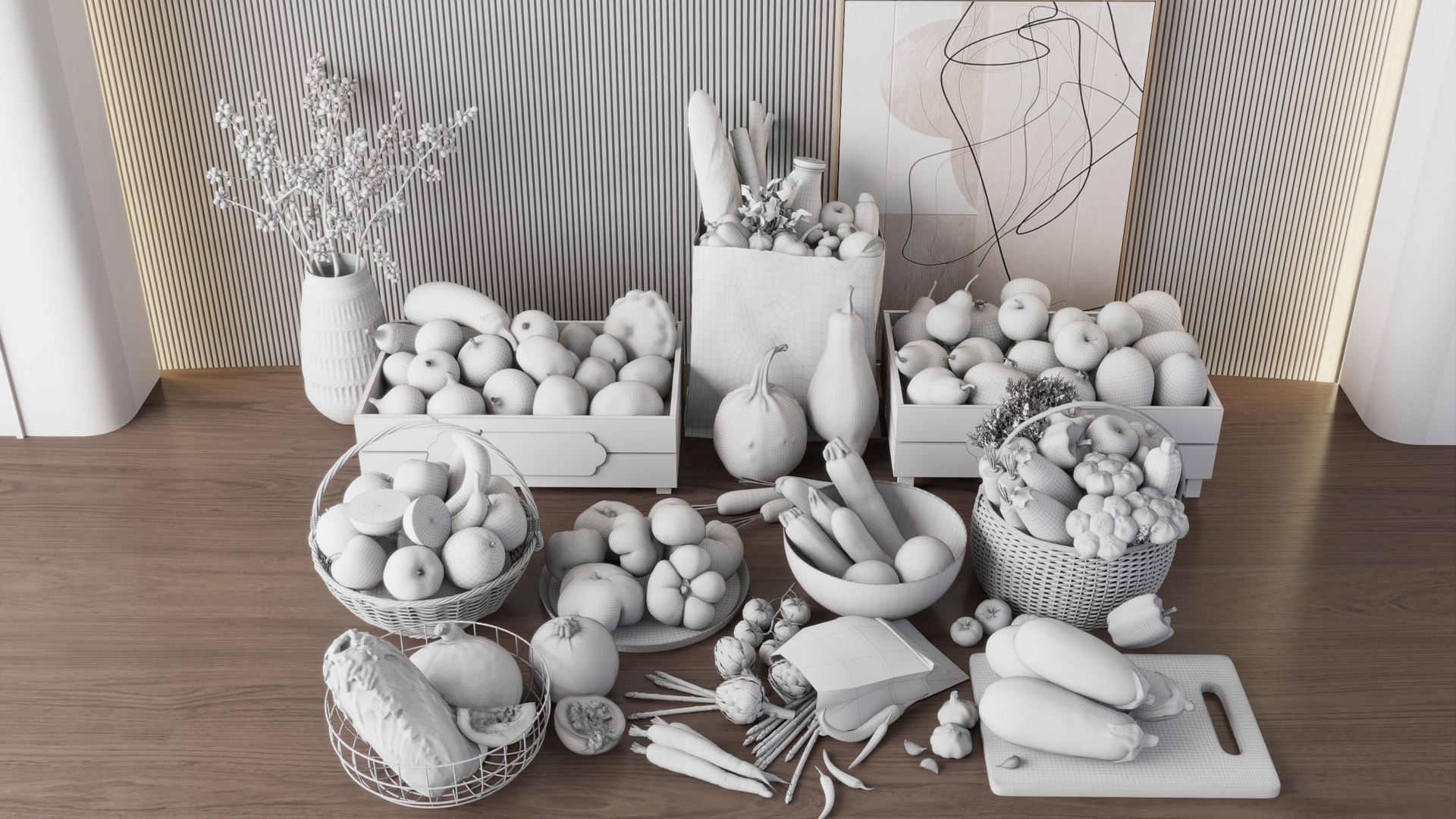 3D Fruits And Vegetables Model - TurboSquid 2111510