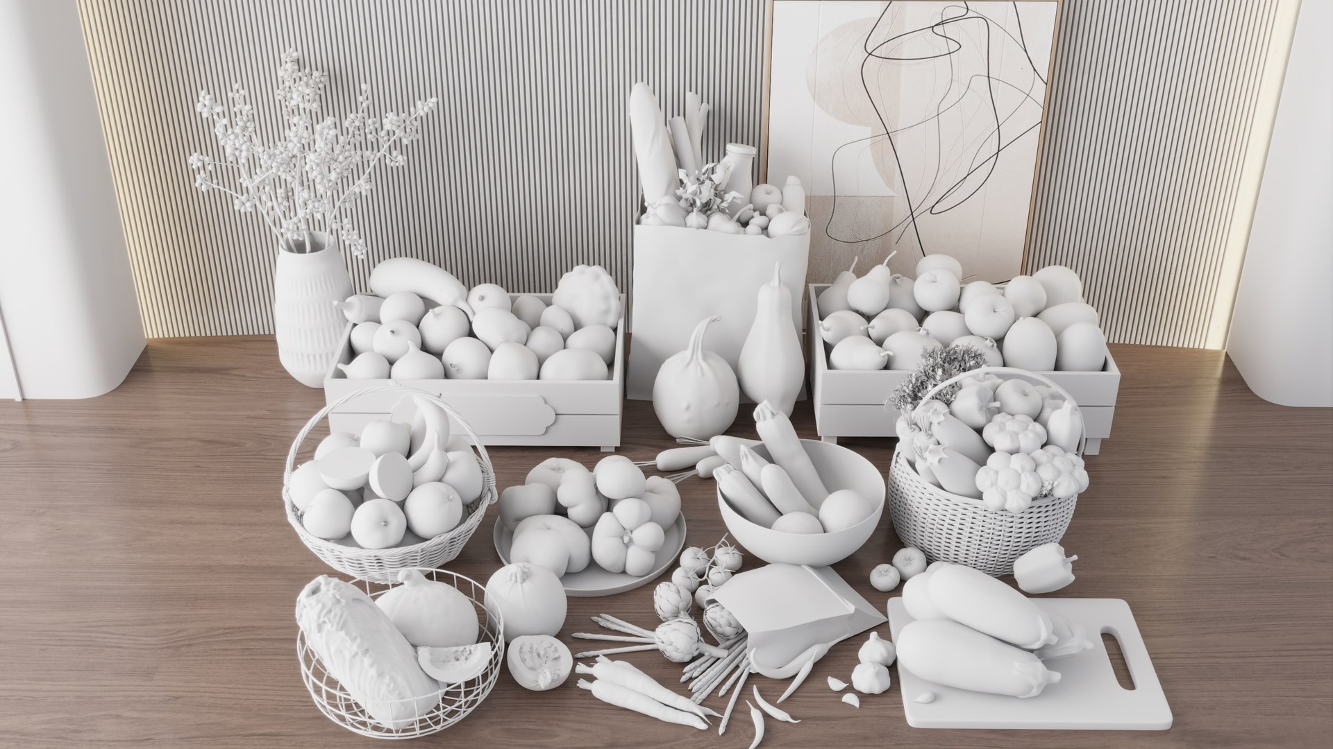 3D Fruits And Vegetables Model - TurboSquid 2111510