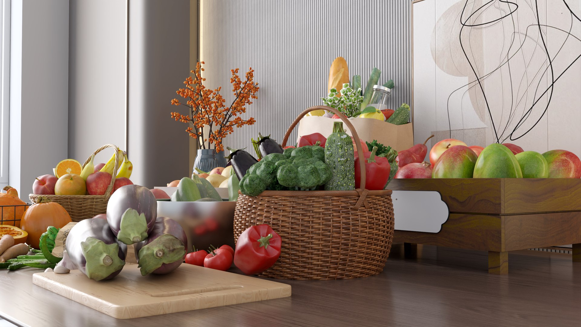 3D Fruits And Vegetables Model - TurboSquid 2111510