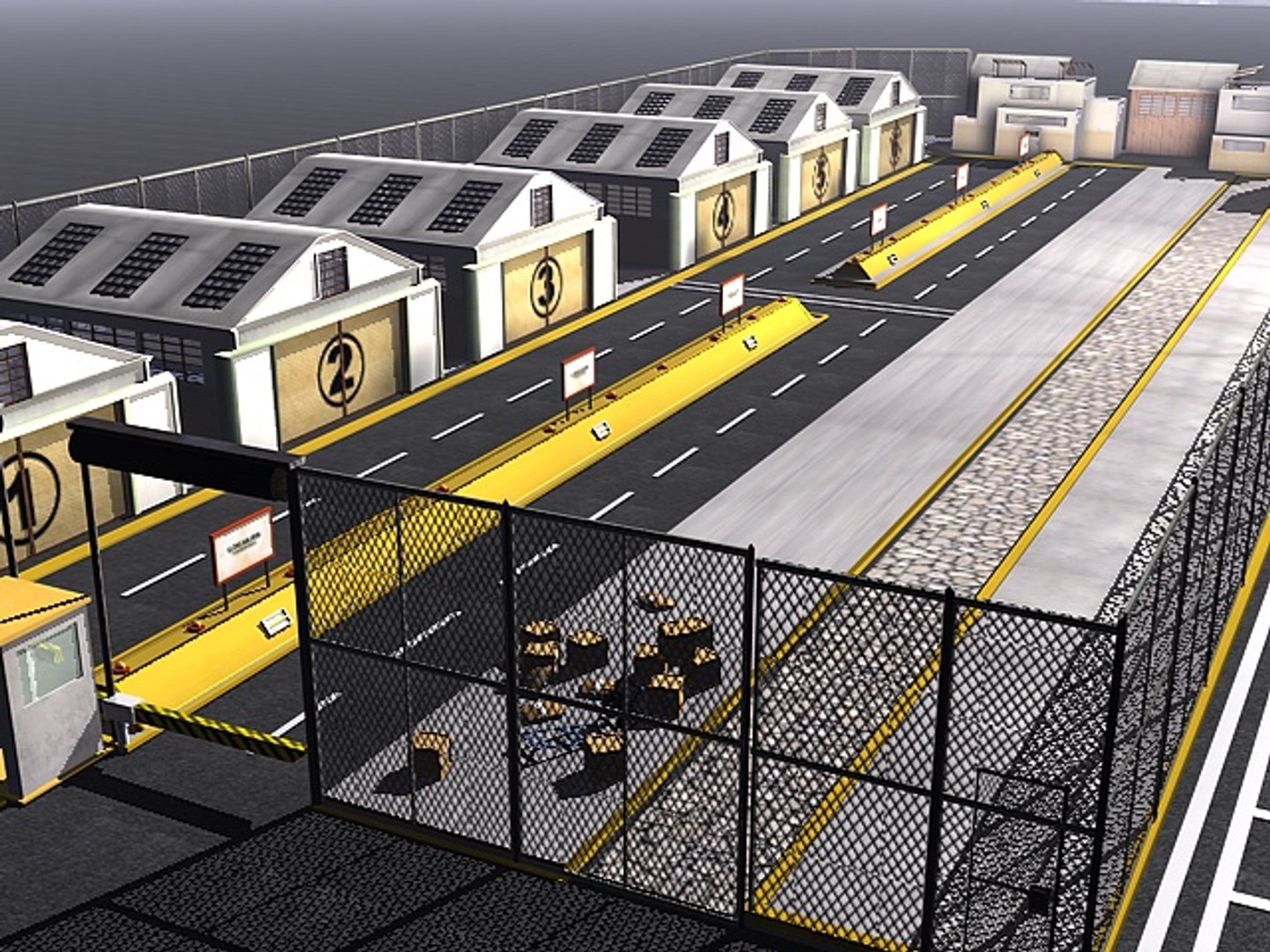 Maya Store Hangars Scene