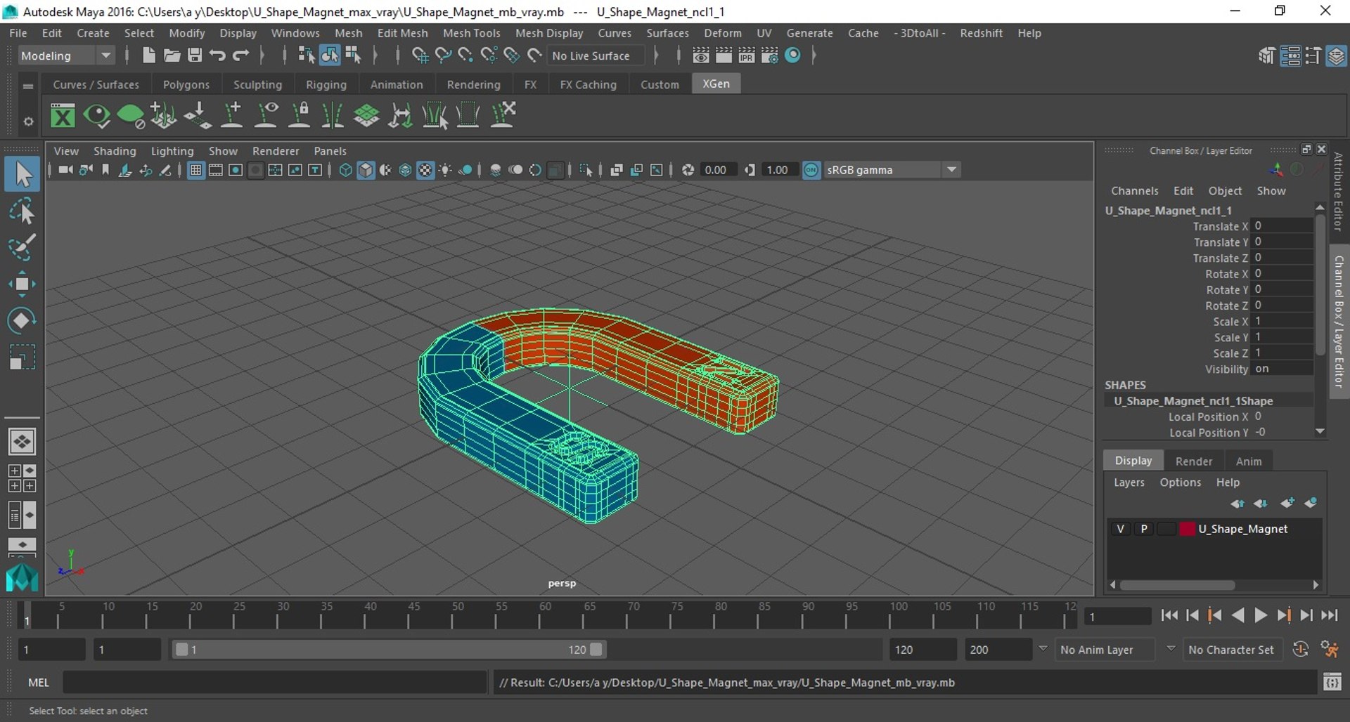 3D Model U Shape Magnet - TurboSquid 1694977