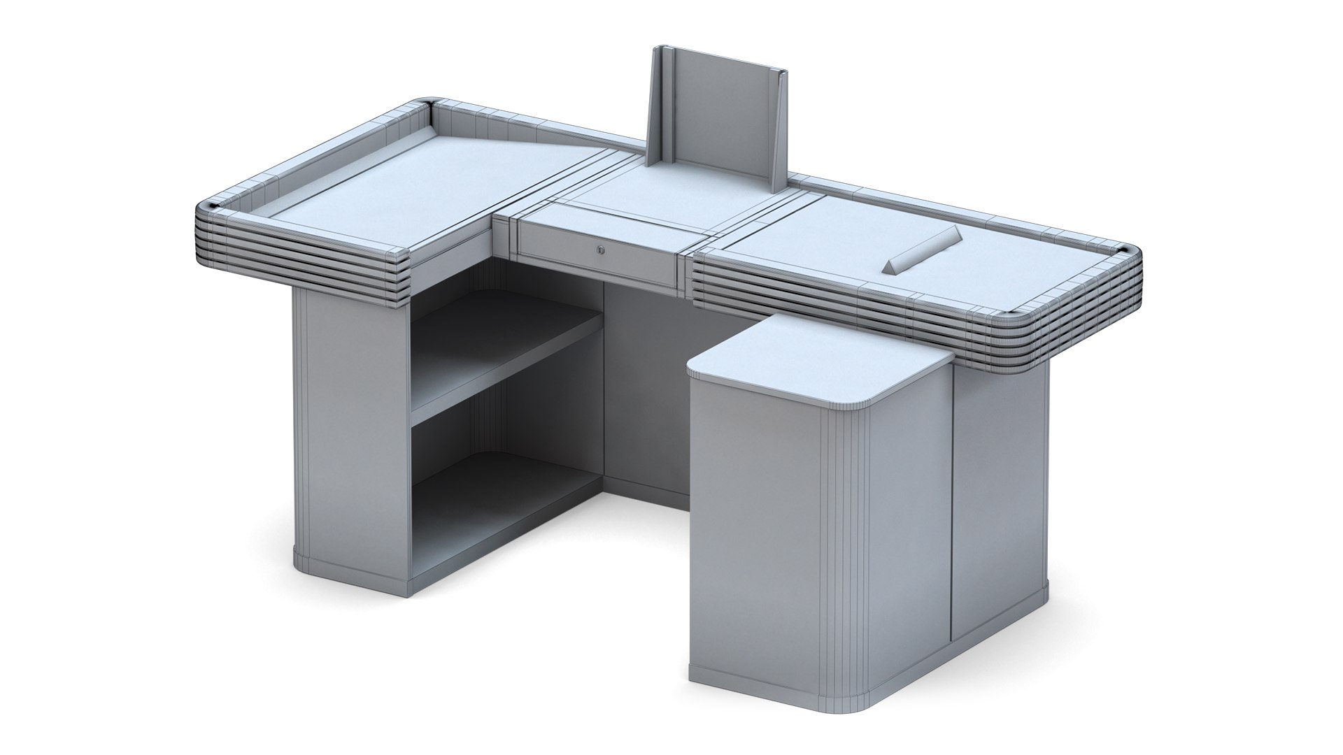 Cashier Desk 3D Model - TurboSquid 1728797