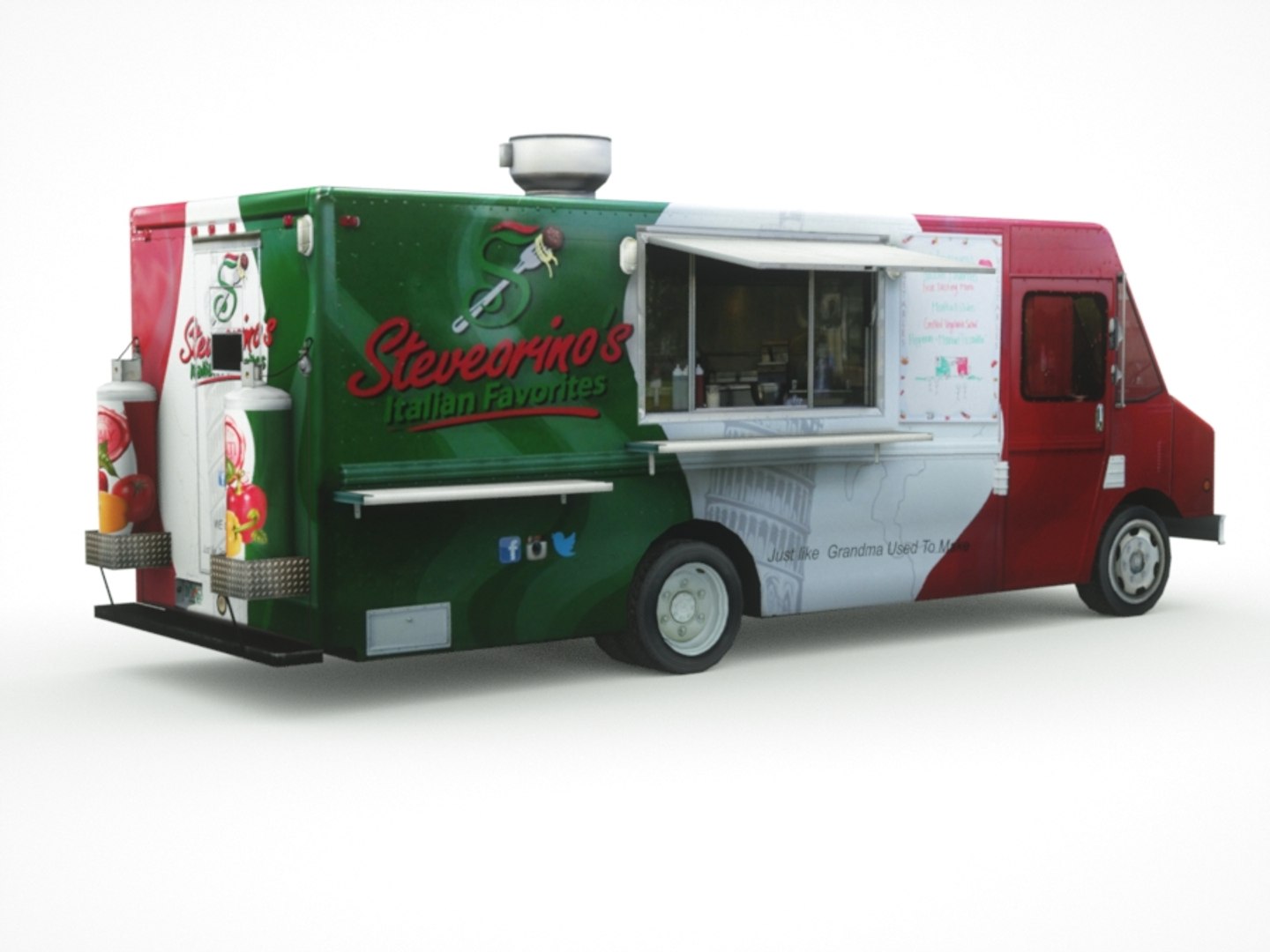 Fast-food Mini-van Real-time 3D Model - TurboSquid 1233202